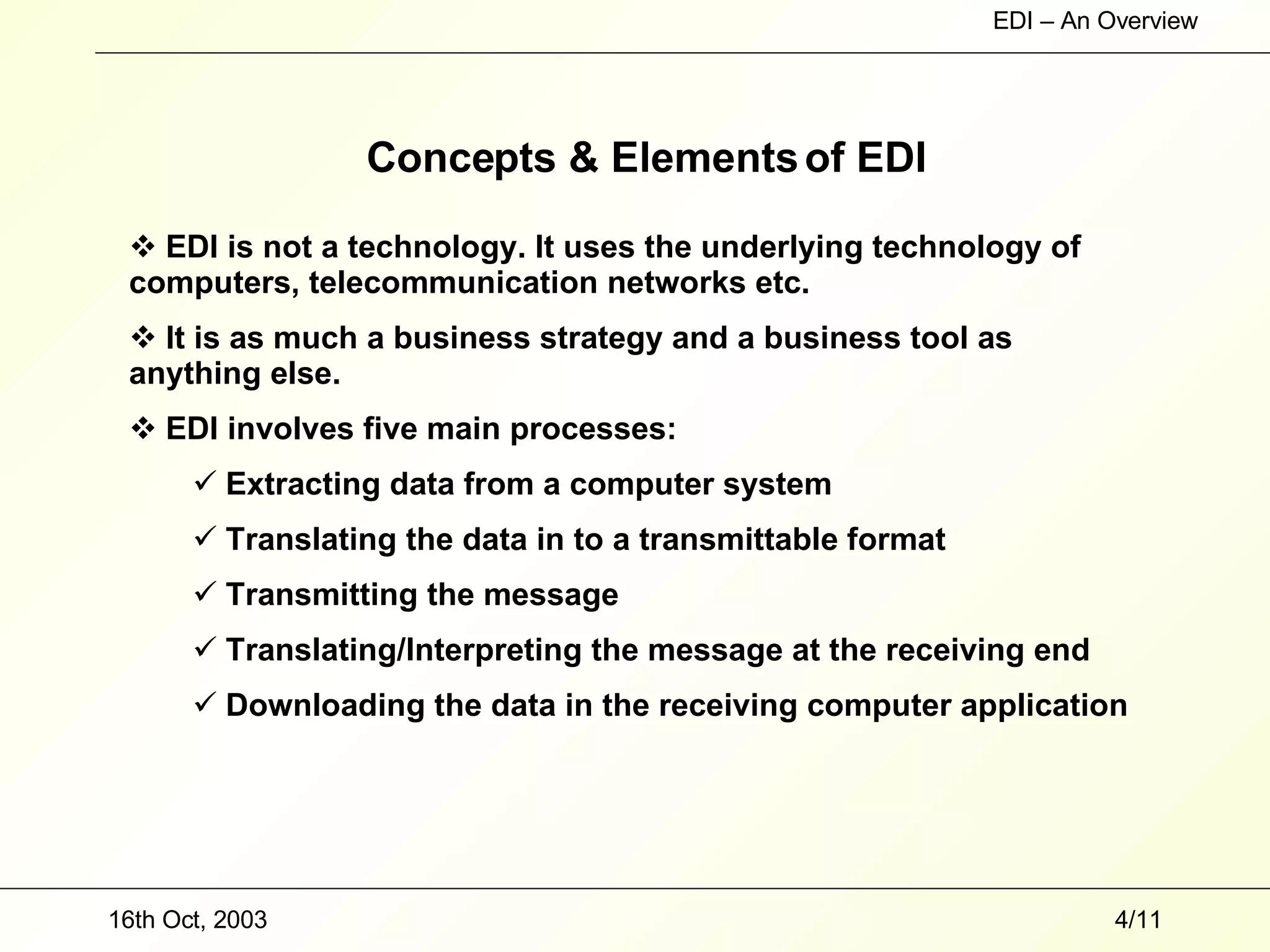 Edi Overview | PPT | Technology & Computing