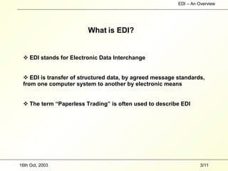 Edi Overview | PPT | Technology & Computing
