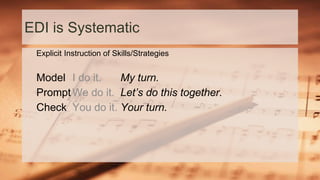 EDI (Explicit Direct Instruction) presentation | PPTX | Professional School | Postgraduate Education