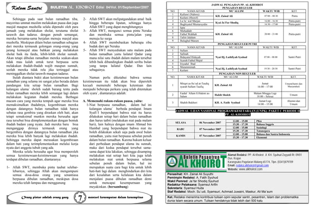 Buletin Al-Khoirot Edisi 04 September 2007 | PPT