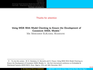 Using MDA With Model Checking to Ensure the Development of Consistent AADL Models | PDF
