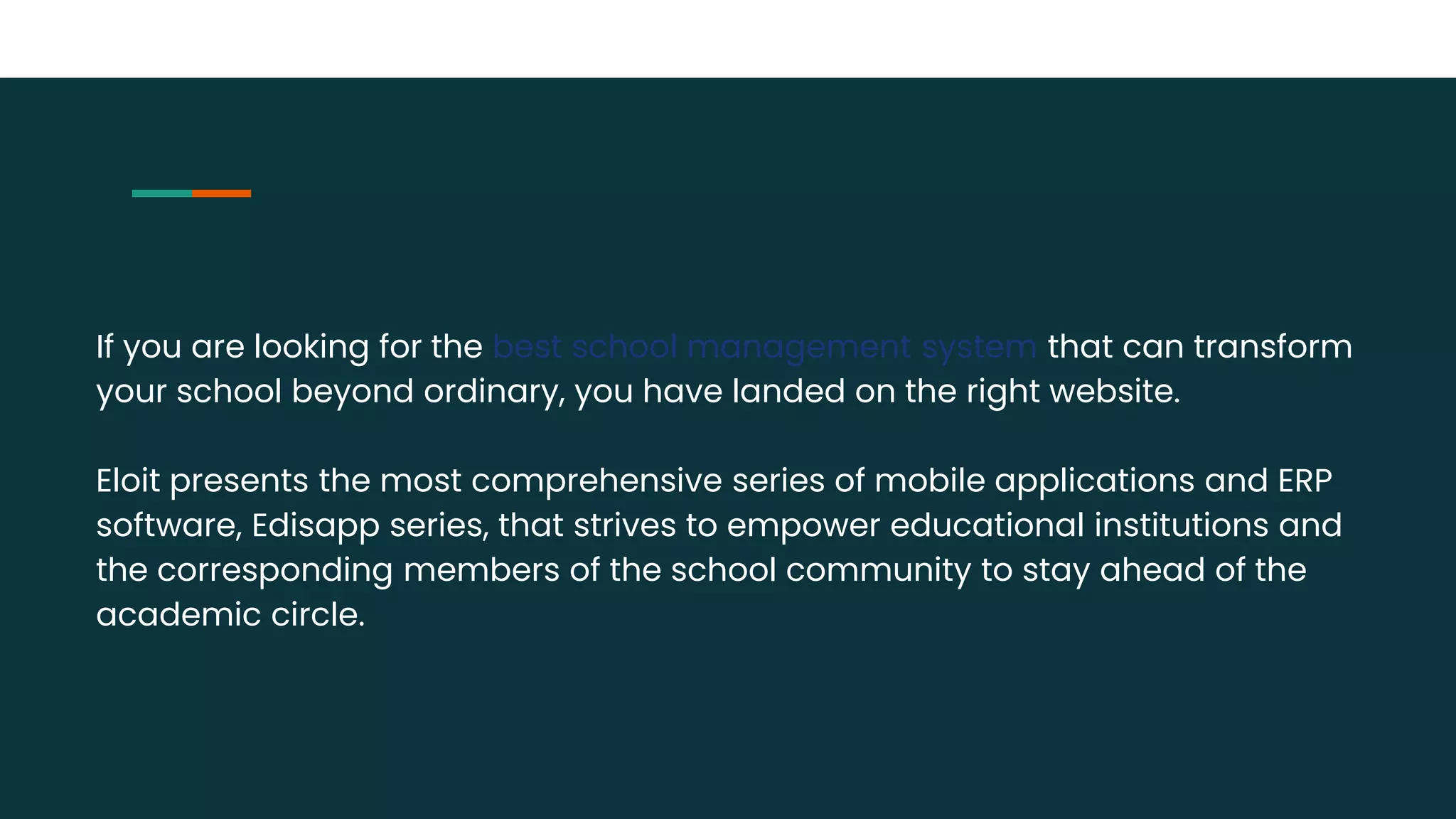 Best school management system | Edisapp | PPTX