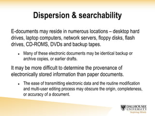 Governance and e-discovery | PPTX