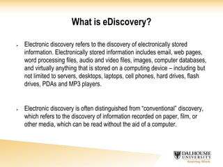 Governance and e-discovery | PPTX