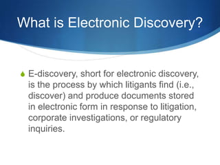 Ediscovery 101 | PPTX