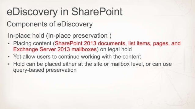 eDiscovery in SharePoint 2013 | PPTX | Shareware and Freeware | Computer Software and Applications