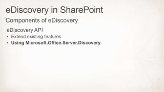 eDiscovery in SharePoint 2013 | PPTX