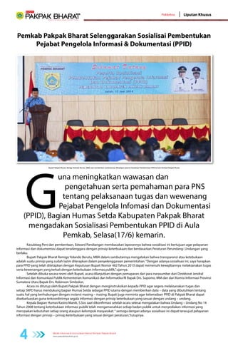 Buletin Pakpak Bharat Edisi 18 | PDF