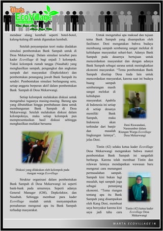 Edisi 3 Warta Ecovillage BPLHD West Java Province | PDF