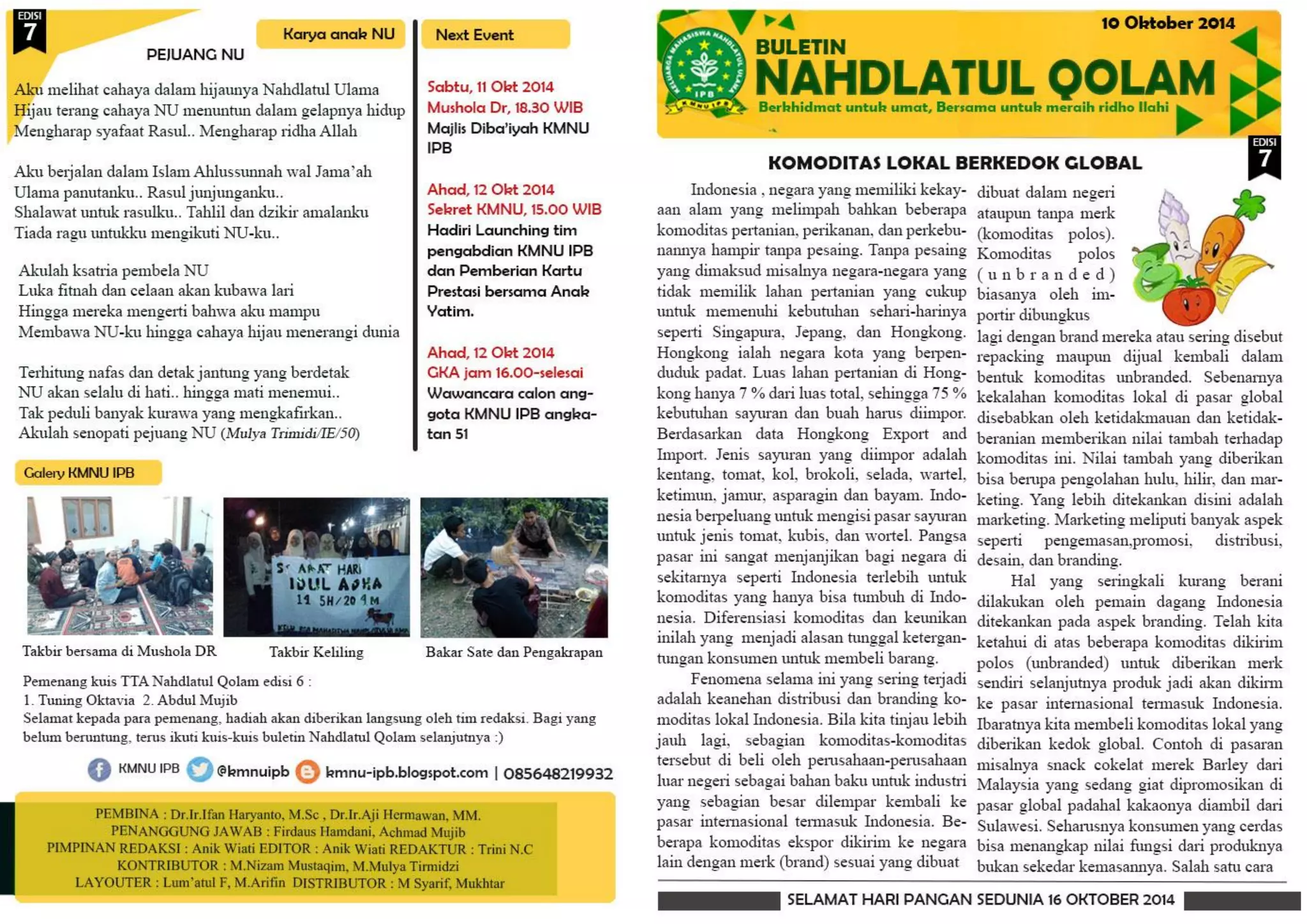 Buletin Nahdlatul Qolam Edisi 7 | PDF