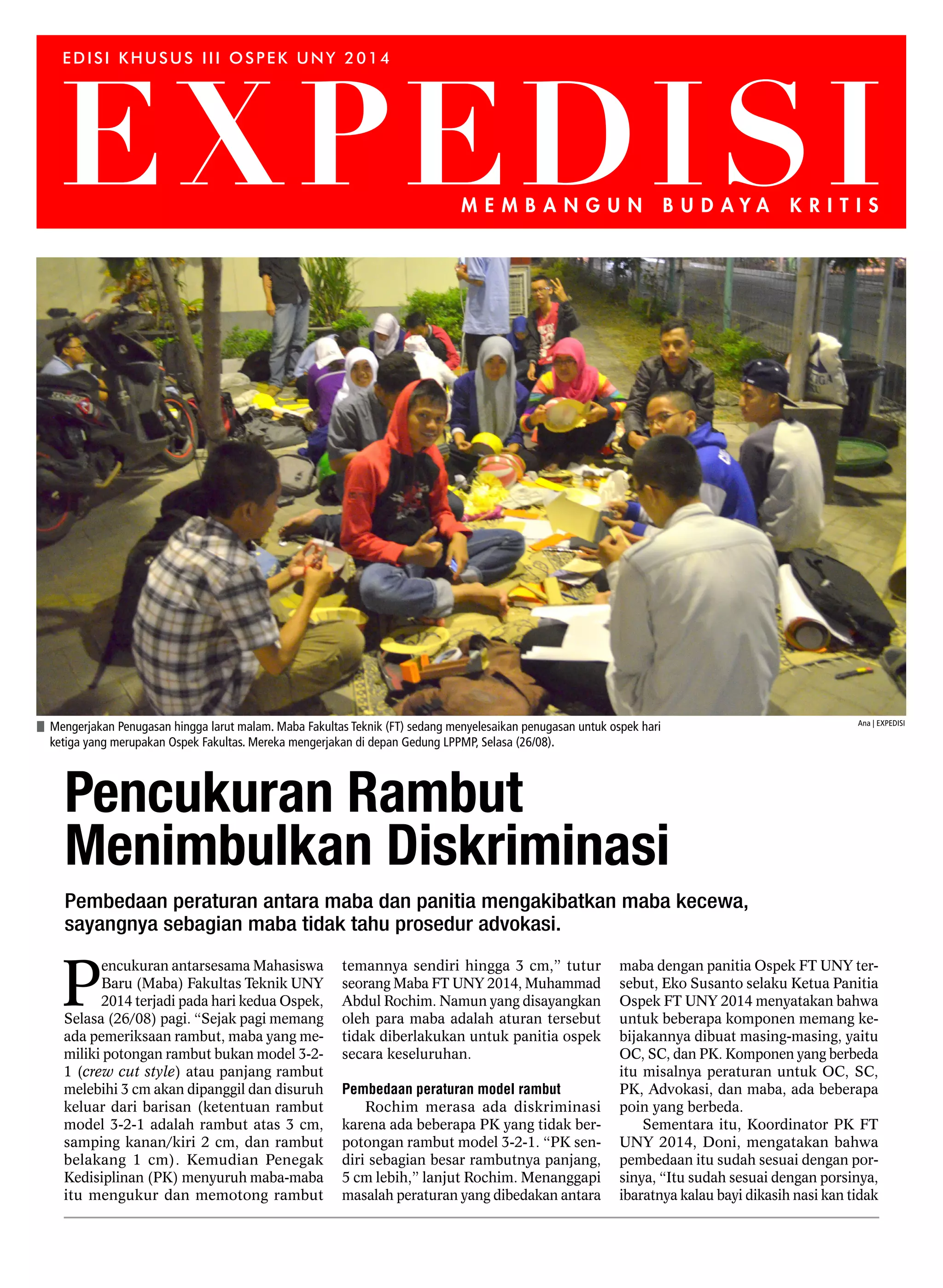 Edisi khusus 3 ospek pencukuran rambut menimbulkan diskriminasi | PDF