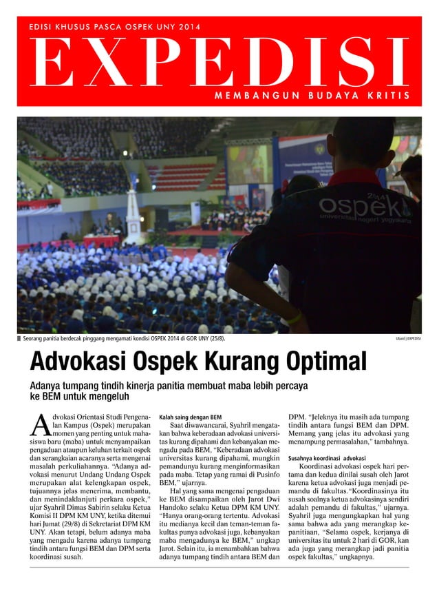 Edisi khusus pasca ospek advokasi ospek kurang optimal | PDF