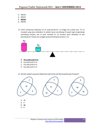 Contoh Soalan & Panduan Lulus Peperiksaan Exam PTD 2014 | PDF