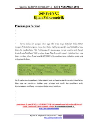 Contoh Soalan & Panduan Lulus Peperiksaan Exam PTD 2014 | PDF