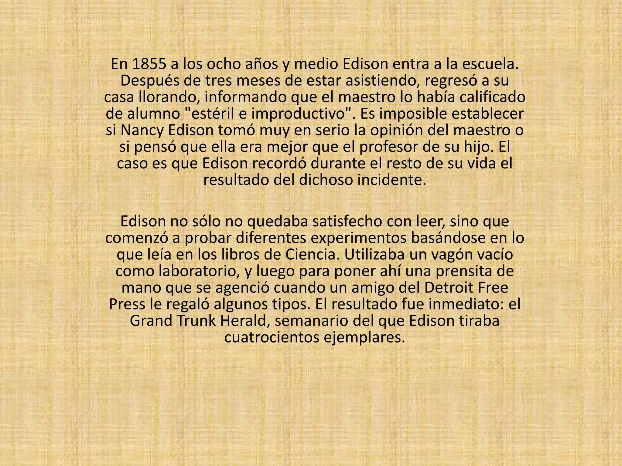 Edison biografia y inventos | PPTX | Science