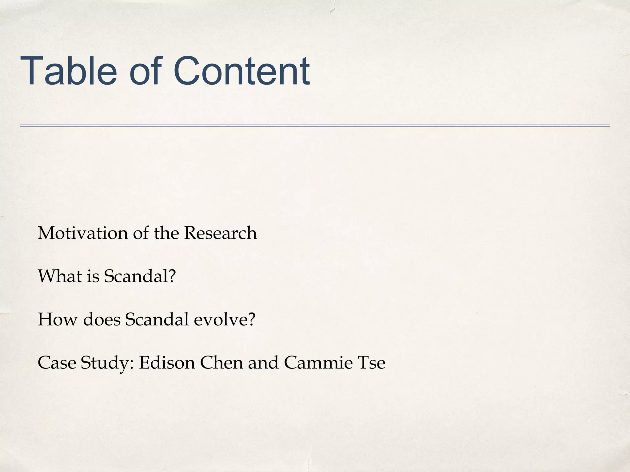 Edison chen and Cammie Tse Scandal: A twitter study | PPT