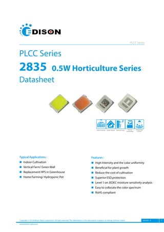EDISON OPTO 2835 Horticulture series_v3_EN | PDF