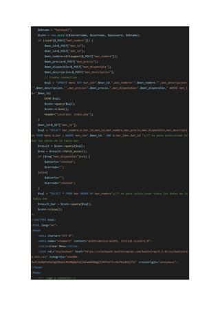 Programación Nativa de un CRUD | PDF