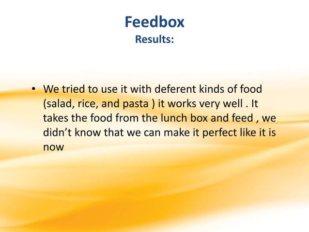Food Packaging , Feedbox , IDM10 | PPT