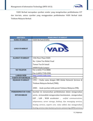 Kajian Di Syarikat VADS | DOC