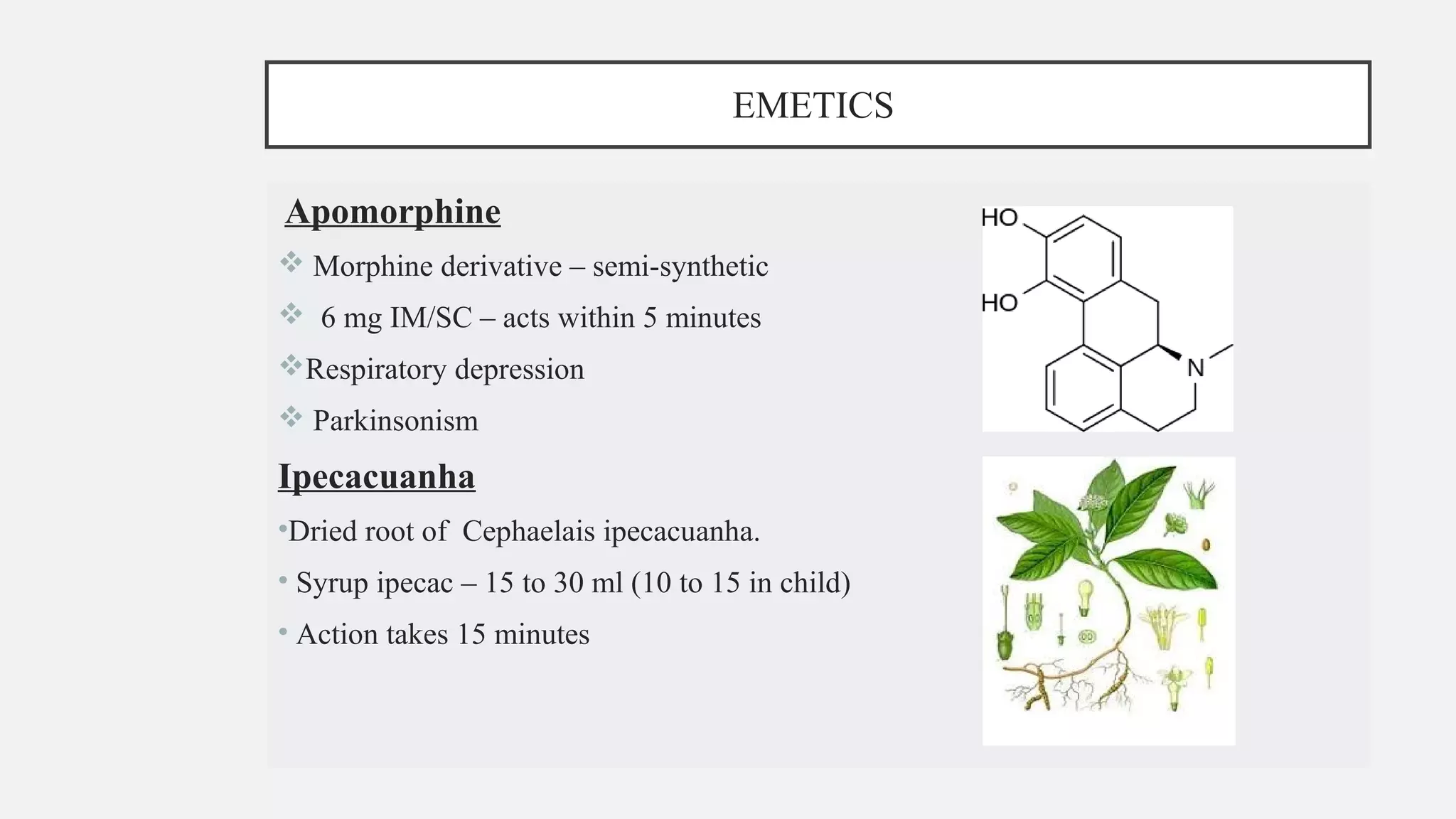 Emetics and Anti-emetics (Pharmacology III) | PPT | Illegal Drugs ...