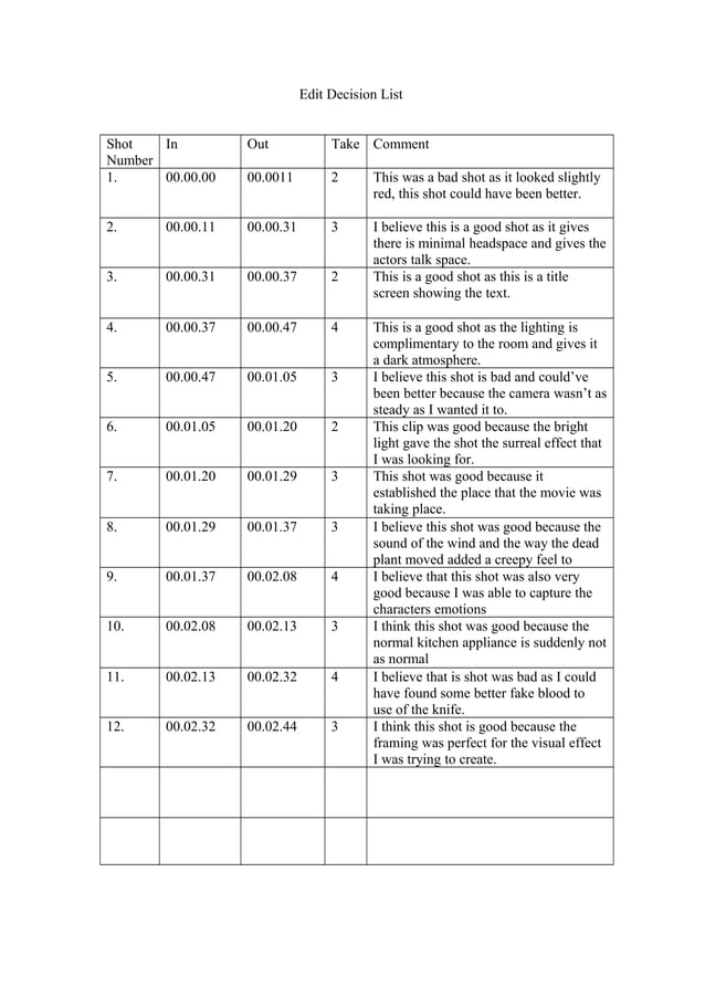 Edit decision-list | DOC