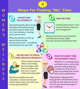 Steps for Finding "Me" Time | PPTX | Women\'s Health | Healthy Living