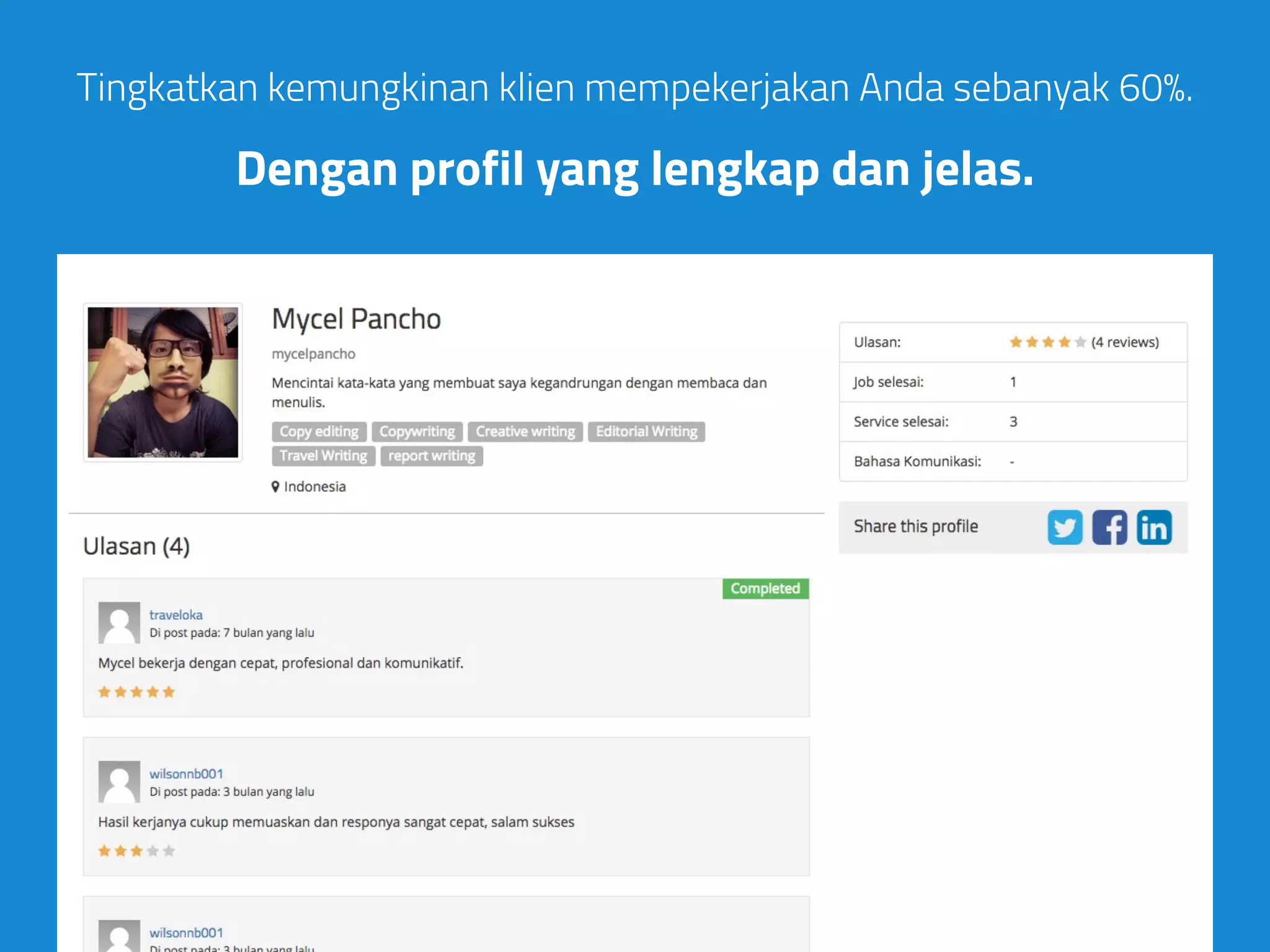 Panduan Melengkapi Profil Freelancer | PDF