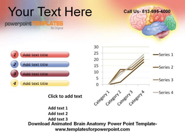 Editable animated brain anatomy powerpoint template | PPT