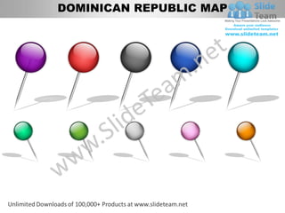 Editable dominican republic power point map with capital and flag ...