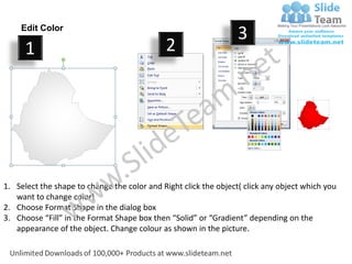 Editable ethiopia power point map with capital and flag templates ...