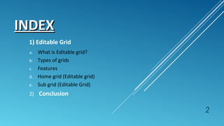 Editable Grids | PPT