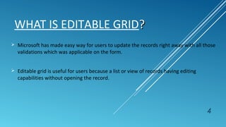 Editable Grids | PPT