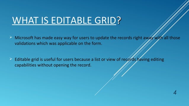 Editable Grids | PPT