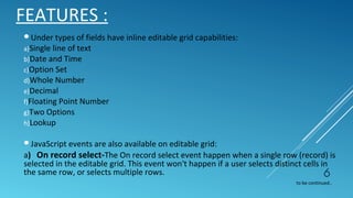 Editable Grids | PPT