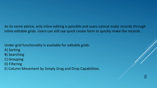 Editable Grids | PPT