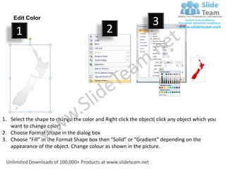 Editable new zealand power point map with capital and flag templates ...