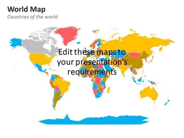 Editable PowerPoint Maps: World Country Maps