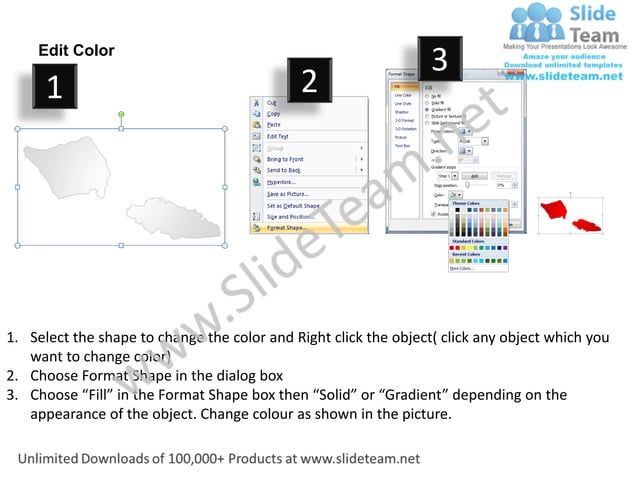 Editable samoa power point map with capital and flag templates slides ...