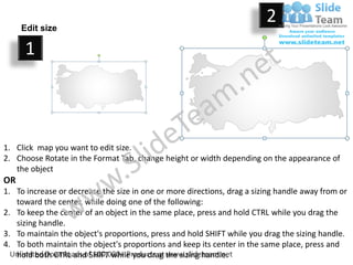 Editable turkey power point map with capital and flag templates slides ...