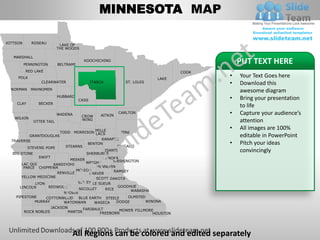 Editable vector business usa minnesota state and county powerpoint maps ...