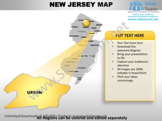 Editable vector business usa new jersey state and county powerpoint ...