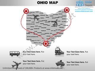 Editable vector business usa ohio state and county powerpoint maps ...