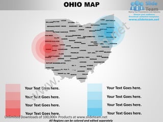 Editable vector business usa ohio state and county powerpoint maps ...