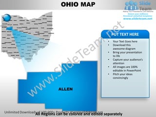 Editable vector business usa ohio state and county powerpoint maps ...