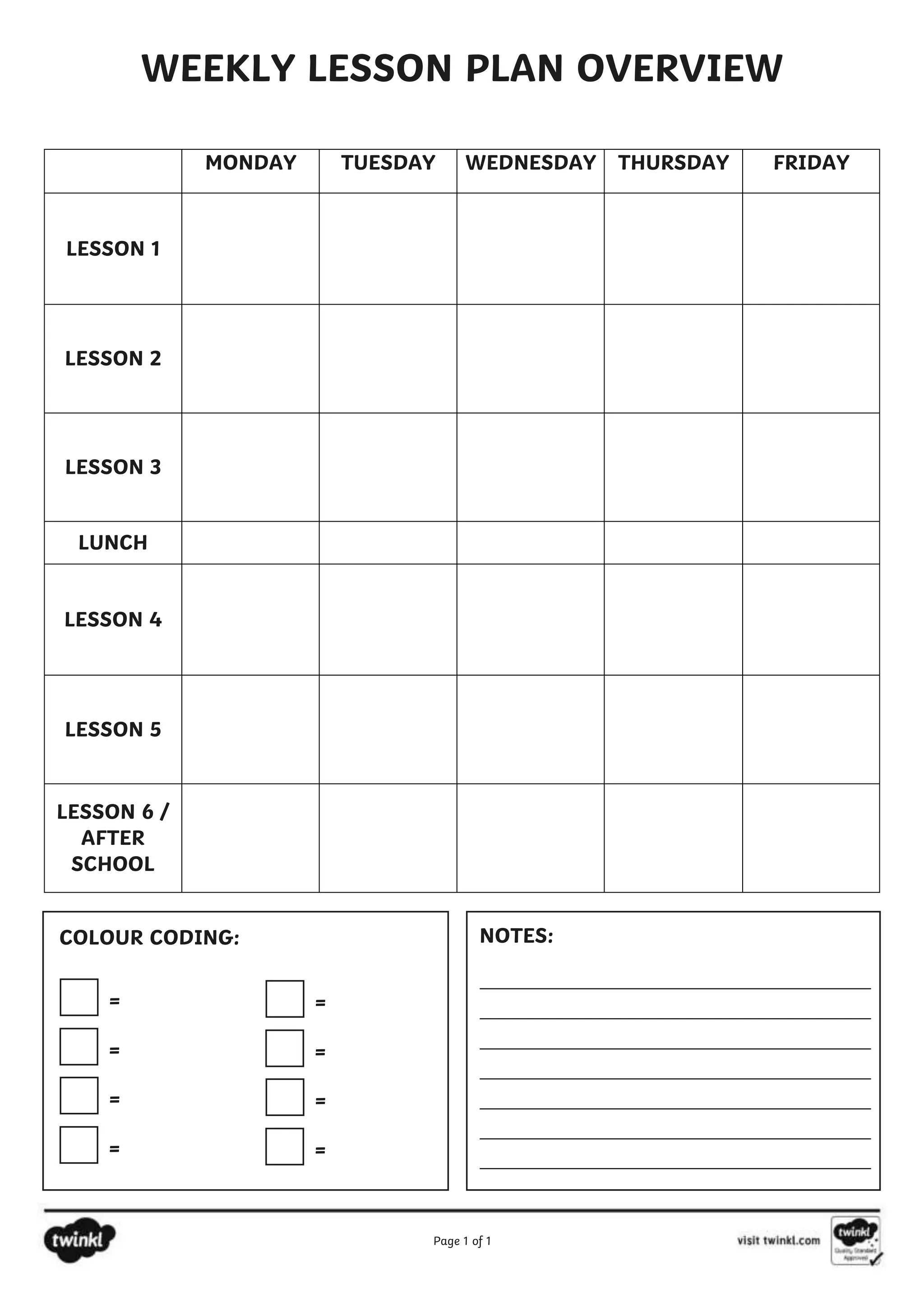 Editable Weekly Lesson Overview crafts.docx