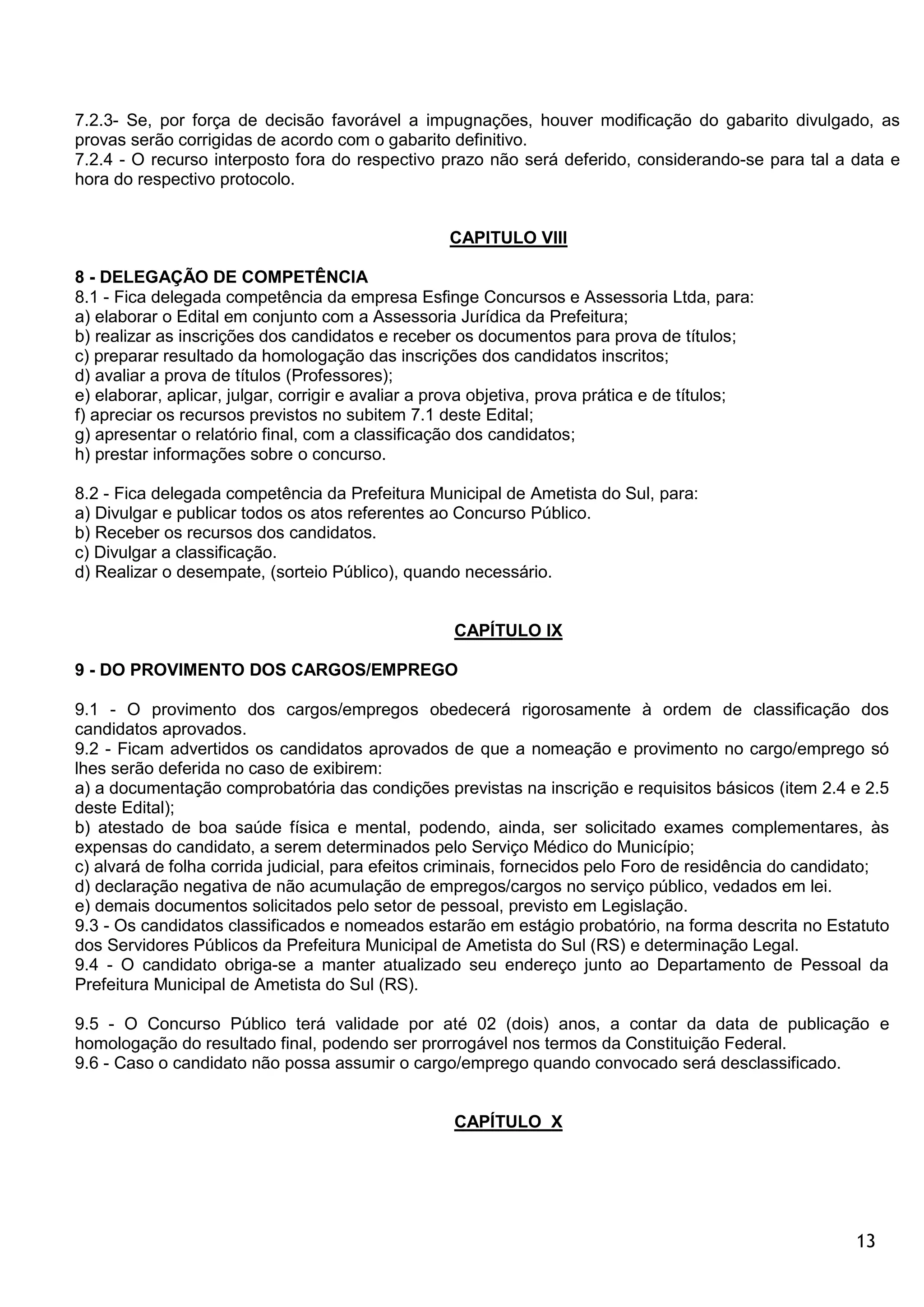 Editalconcurso público 001 retificado | PDF