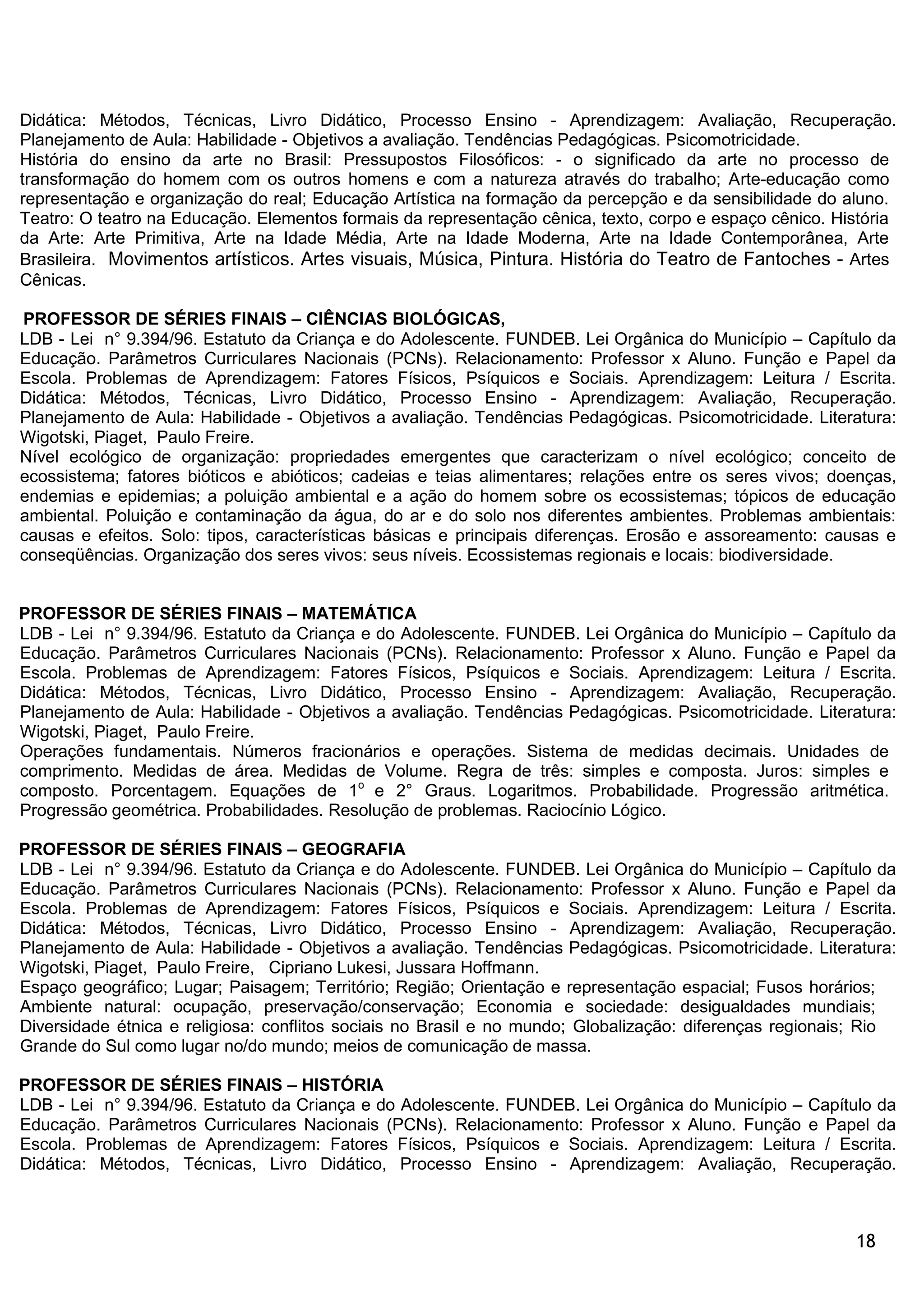 Editalconcurso público 001 retificado | PDF