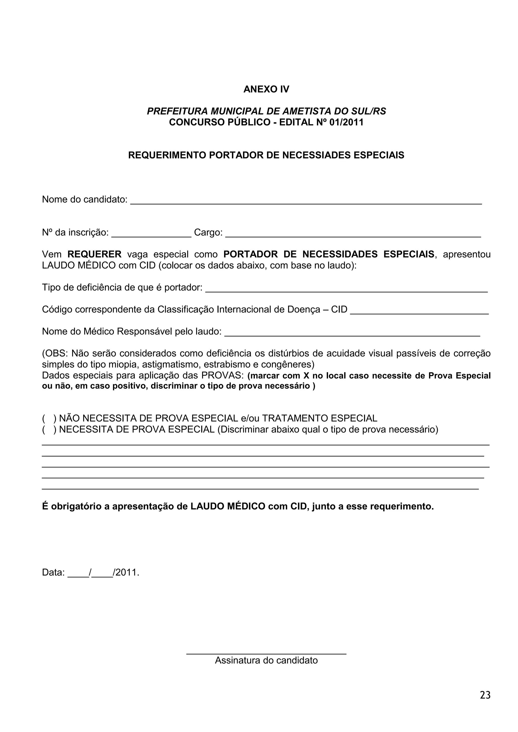 Editalconcurso público 001 retificado | PDF