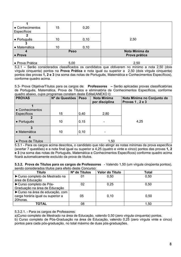 Editalconcurso público 001 retificado | PDF